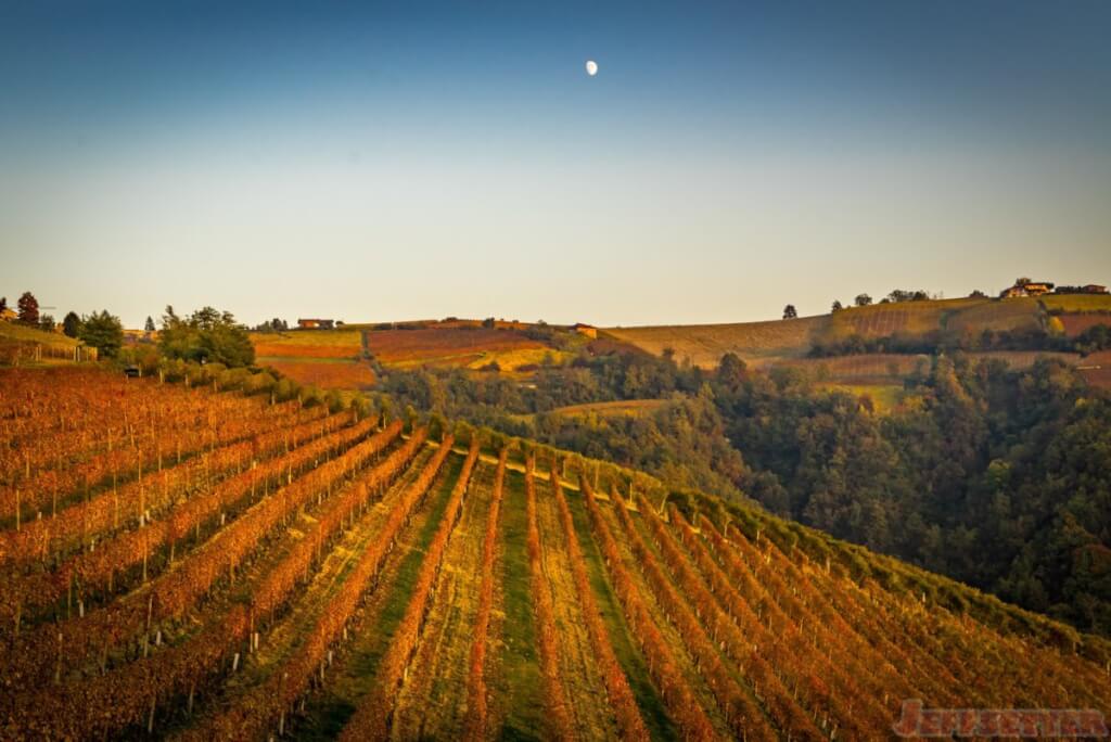 A Piedmontese Sunset (and Moonrise) in Treiso, Italy - Jeffsetter Travel