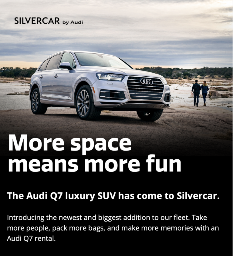 The Audi Q7 Joins the Silvercar Fleet - Jeffsetter Travel
